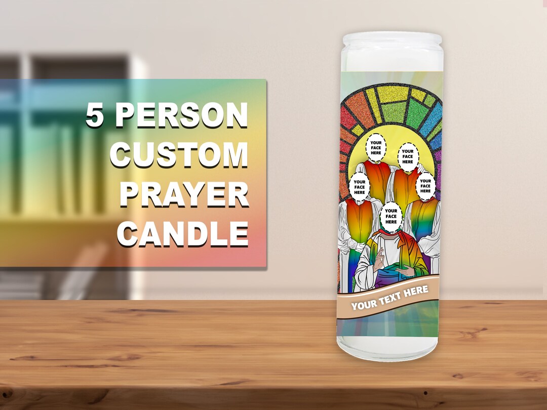 5 Person Custom Prayer Candle - Etsy