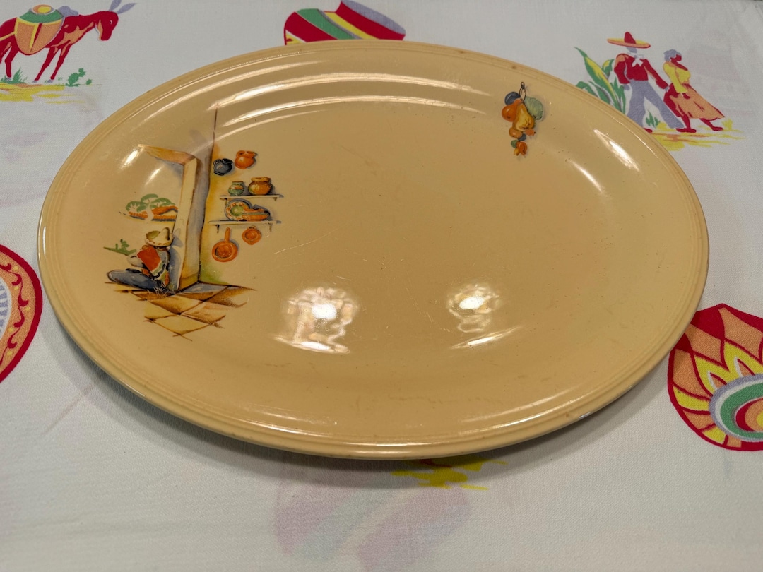 Vintage Semi Vitreous Edwin M. Knowles Platter - Etsy