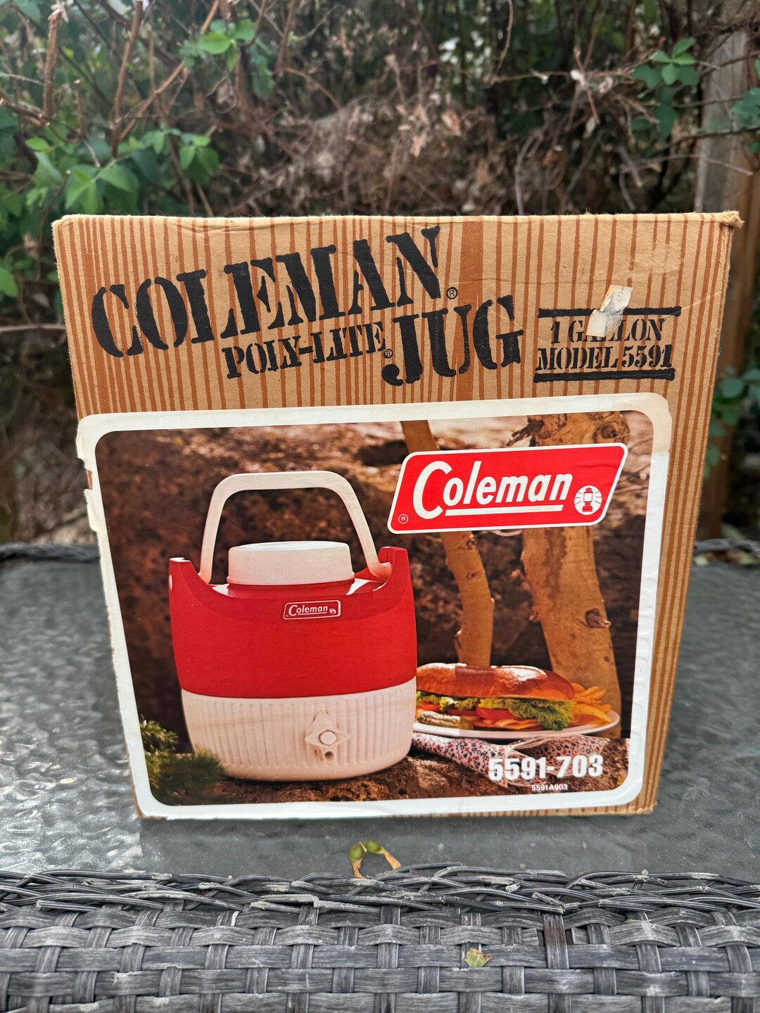Vintage Coleman Red and White Poly-lite Jug One Gallon Model 5591 ...