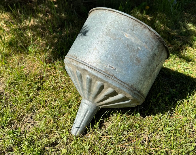 Old Galvanized Farm Funnel - Etsy