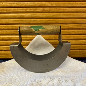 Vintage Wood Handled Double Blade Chopper/cutter - Etsy