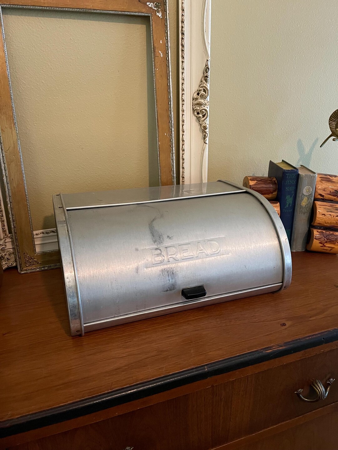 Vintage Kromex Spun Aluminum Bread Box With Bakelite Handle - Etsy