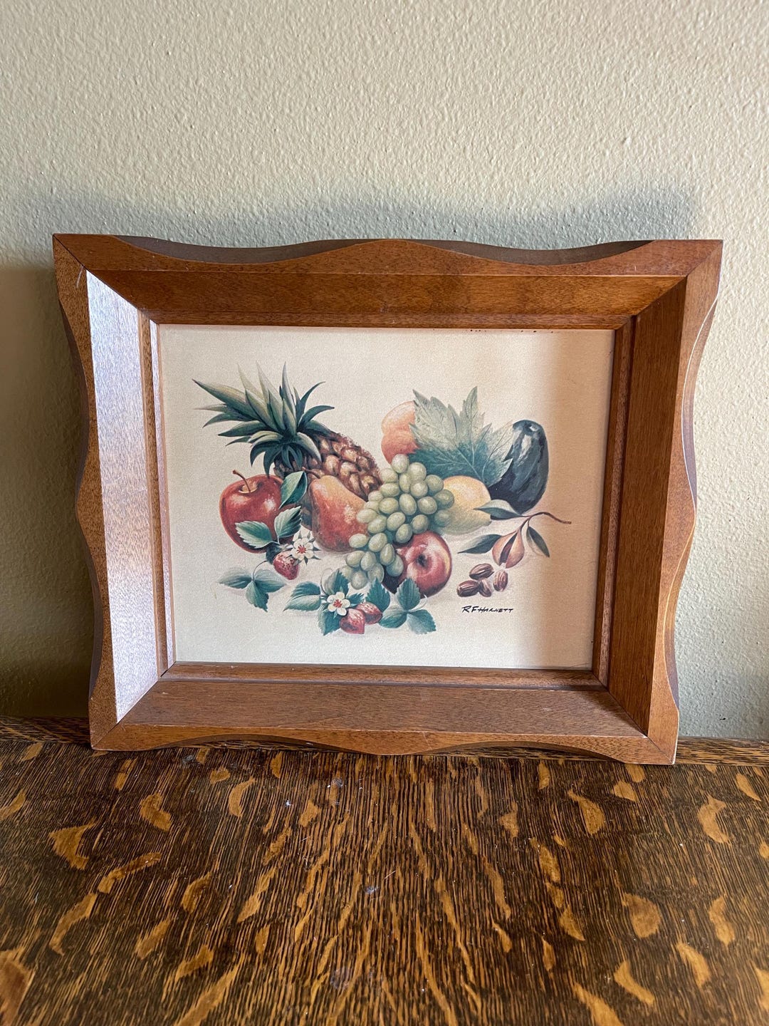 RF Harnett Still Life Fruit Print in MCM Era Frame (12.75 X 10.75 In ...
