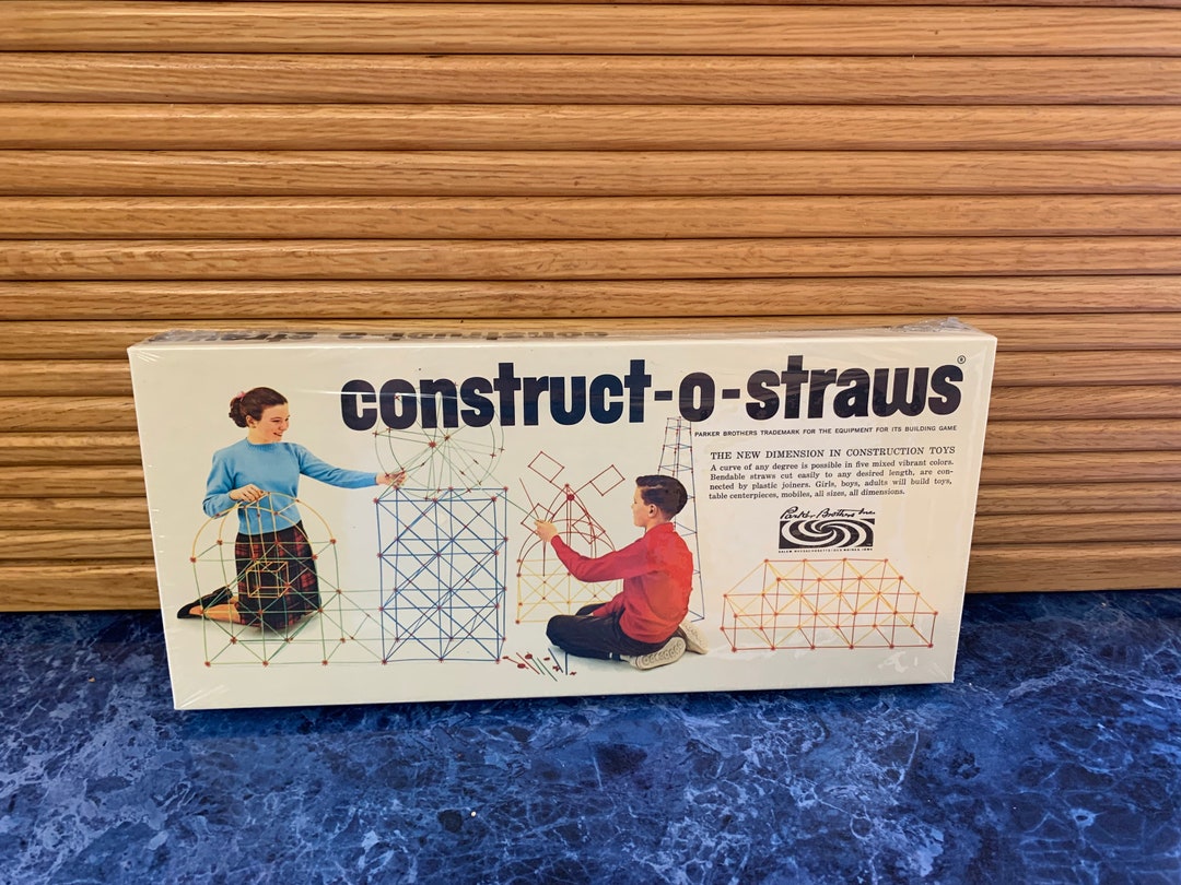 Vintage 1964 Construct-o-straws-in Original Shrink Wrap - Etsy