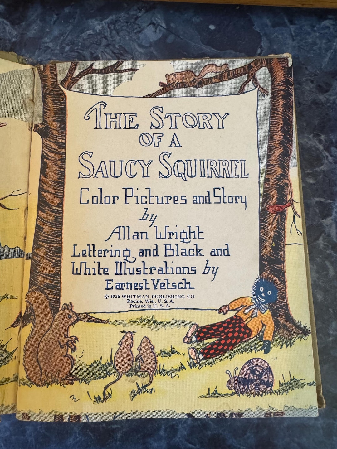 Antique 1926 the Story of Saucy Squirrel by Allan Wright - Etsy