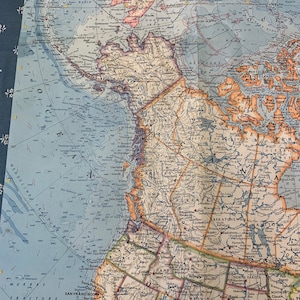 Vintage Map of the Top of the World-national Geographic Magazine ...