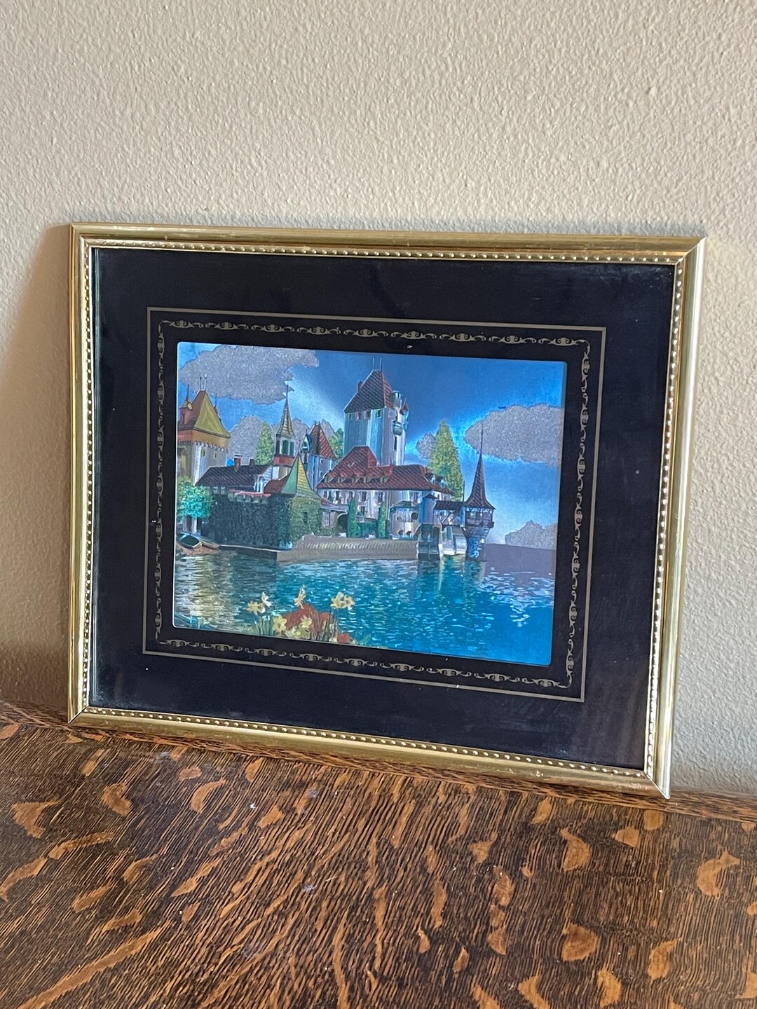 Hitchin Herts Artist | Foil Art Print | Vintage Framed (12.5x10.25) - Etsy