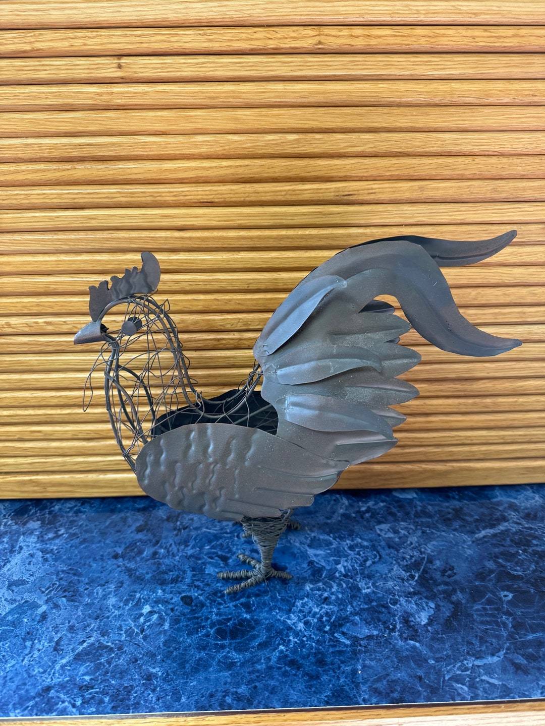 Vintage Metal and Wire Rooster-farmhouse Decor - Etsy