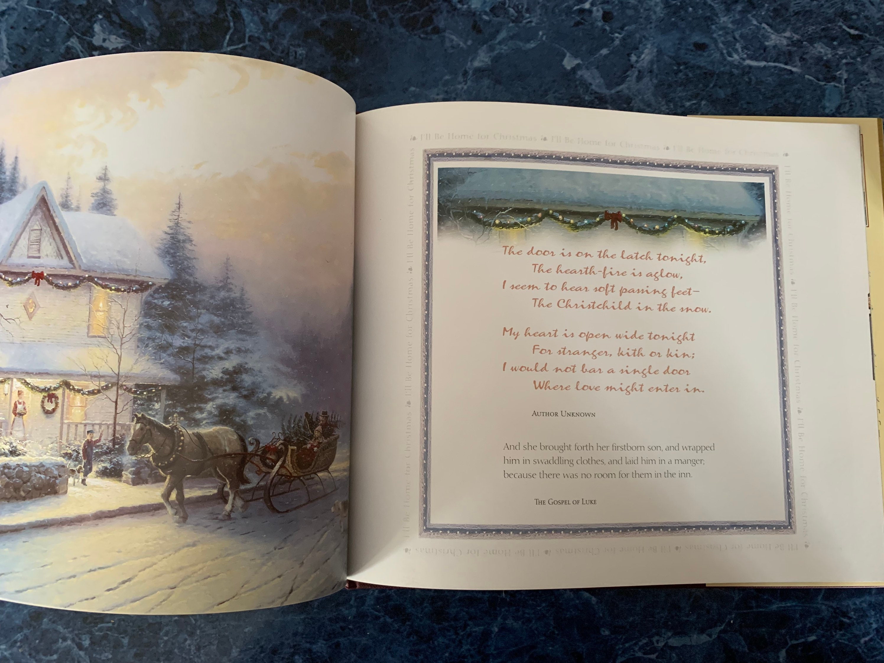 Vintage Thomas Kinkade-ill Be Home for Christmas-copyright 1997 - Etsy