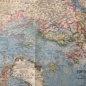 Vintage Map of the Top of the World-national Geographic Magazine ...