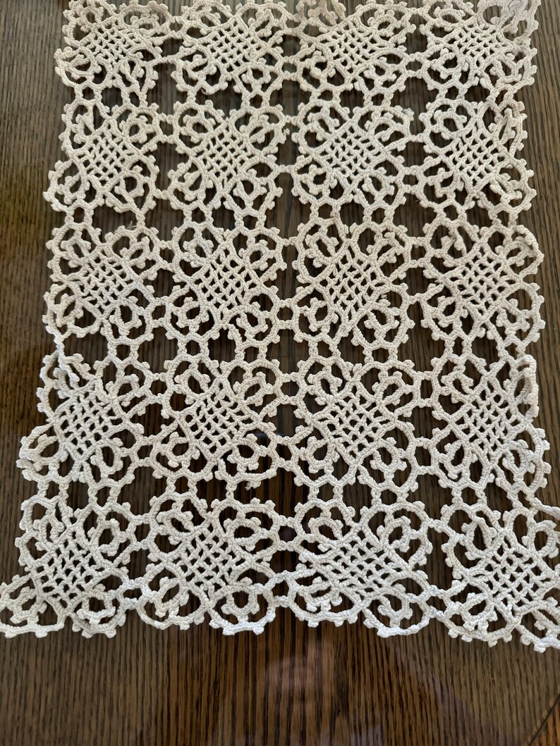 Vintage Crocheted Antimacassar Set - Etsy