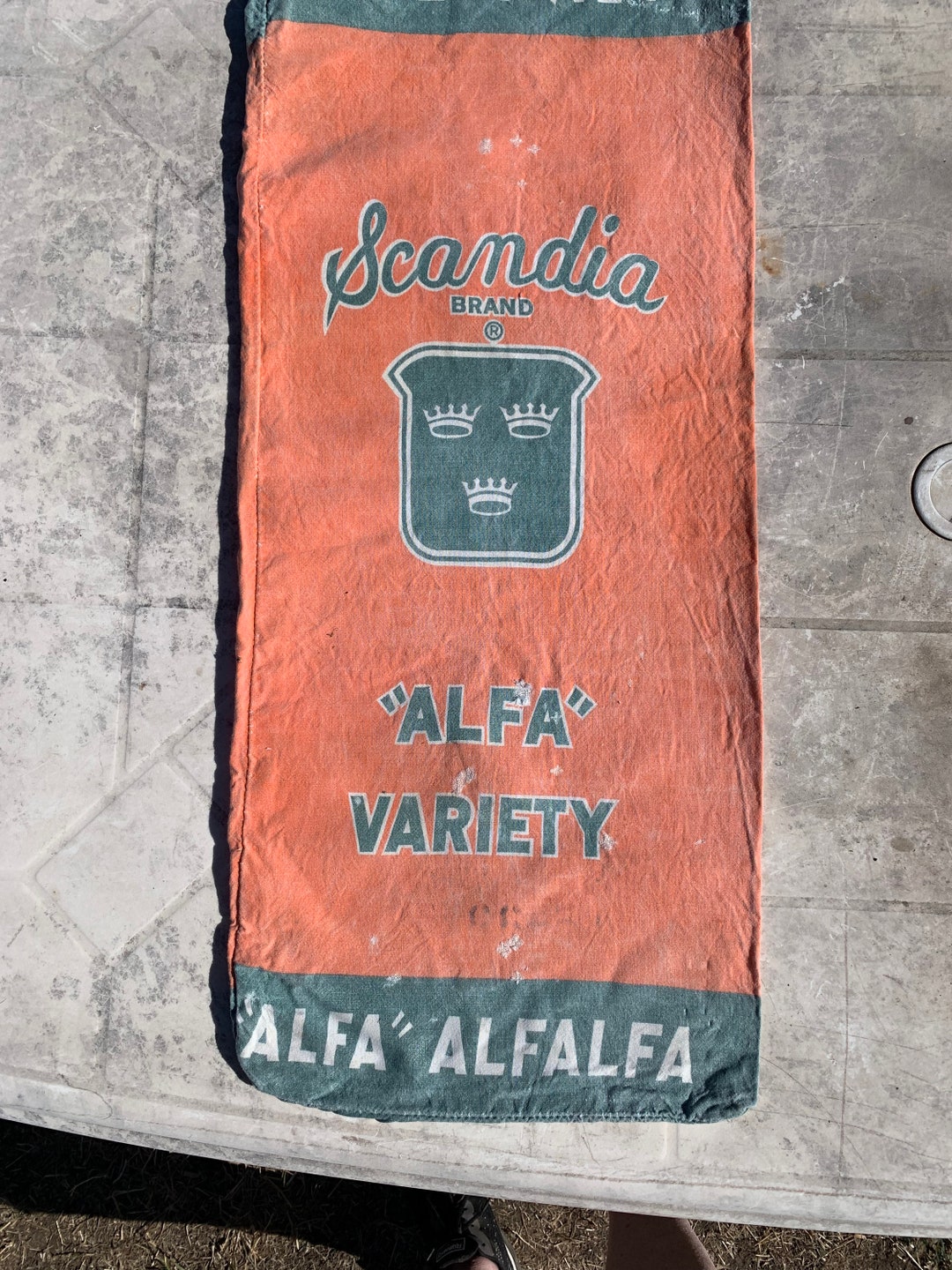 Antique Rare Alfalfa Seed Sack - Etsy