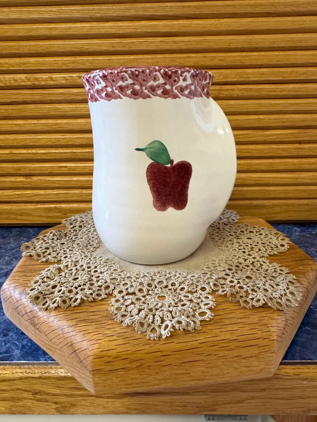 Vintage Hand Warming Pottery Mug by Neher-right Handed - Etsy