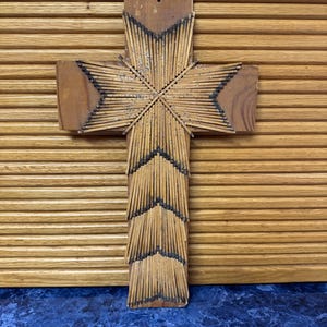 Vintage Tramp Art, Matchstick Art, Matchstick Crucifix - Etsy