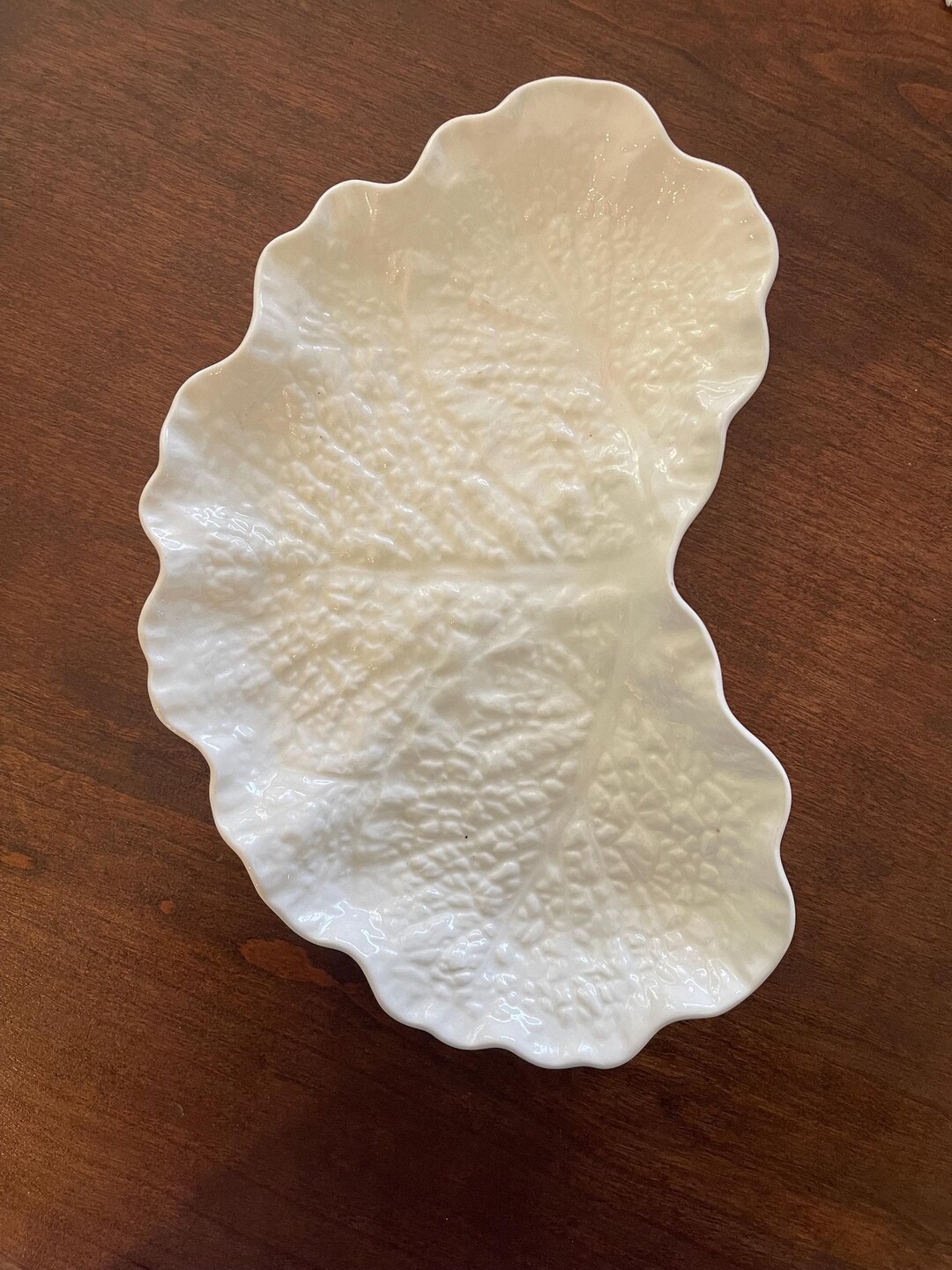 Vintage Spode Savoy Cabbage Leaf Plate in Cream - Etsy