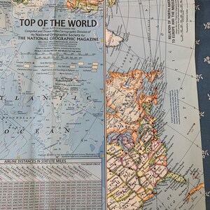 Vintage Map of the Top of the World-national Geographic Magazine ...