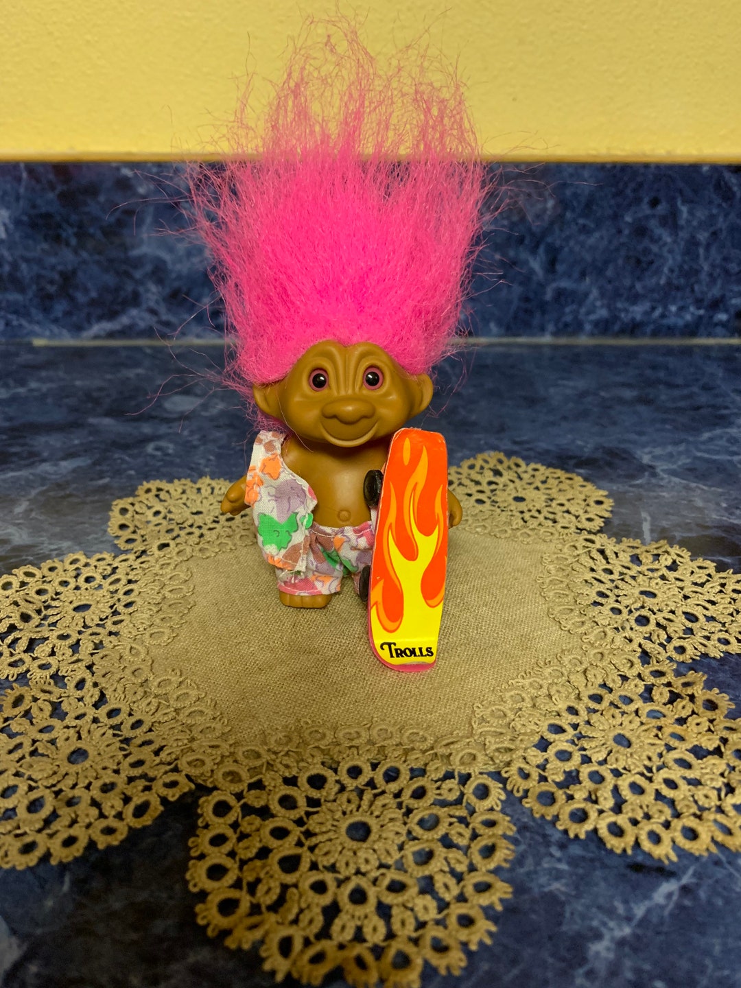 Vintage Troll Skater Dude With Skateboard Etsy