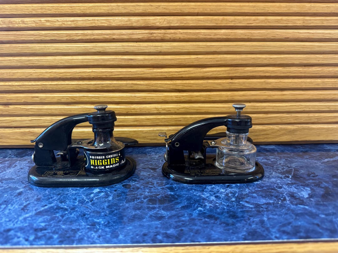 Antique Dietzgen Pen Ink Refilling Stations-drafting Tools-ink Bottle ...