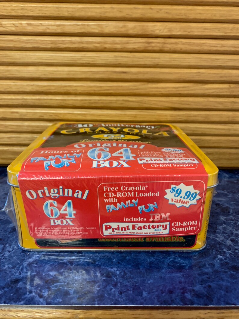 Vintage 40th Anniversary Crayola Crayon 64 Box Tin - Etsy