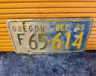 1957 OREGON License Plate - Etsy