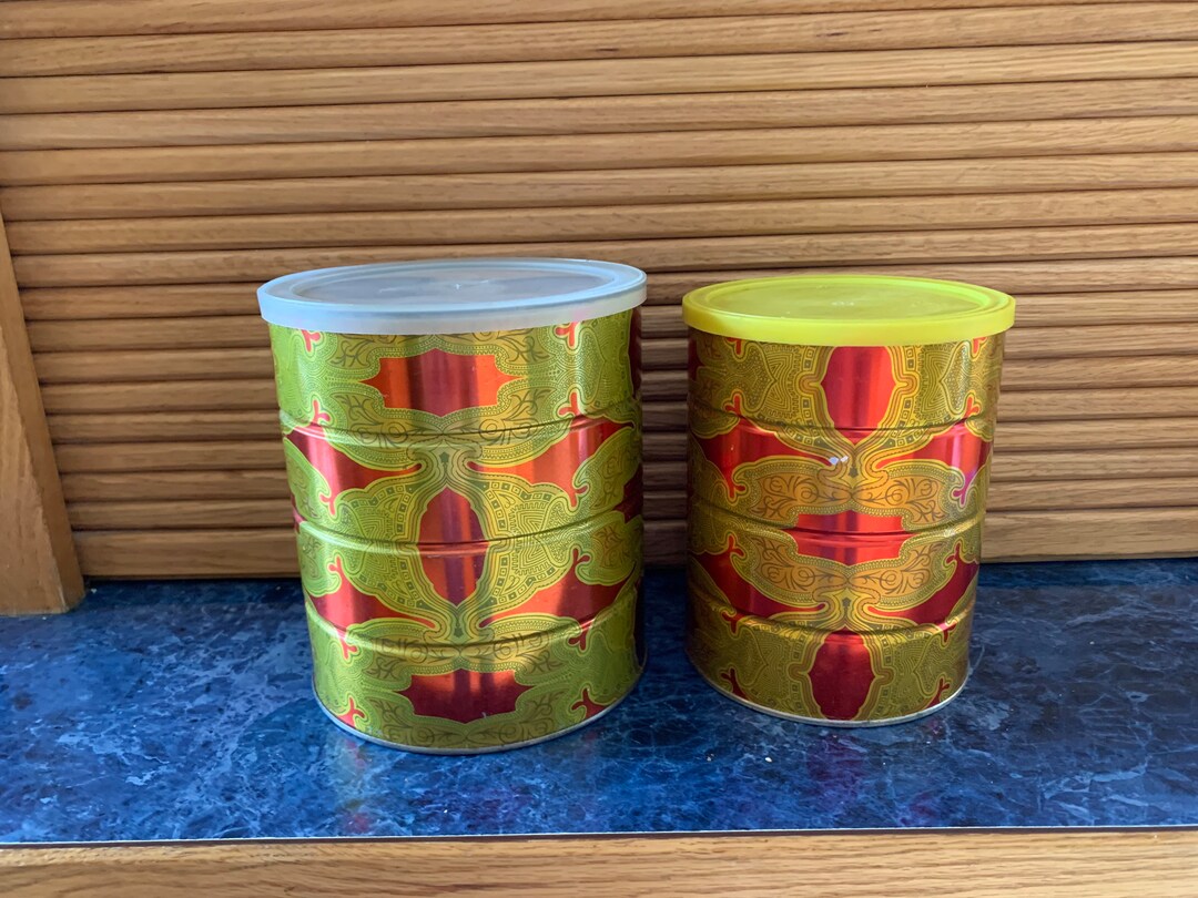 Matching Set of Two Vintage Coffee Tins - Etsy