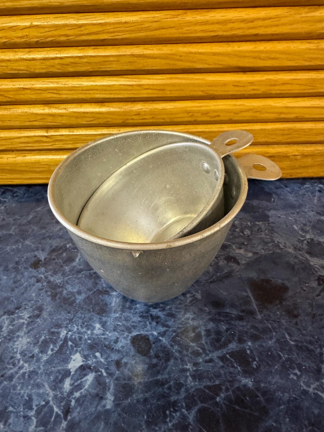 Vintage Set of Two Aluminum Measuring Cups - Etsy