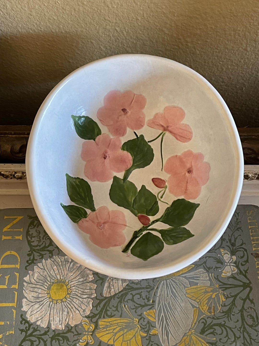 Vintage Salt Marsh Pottery Floral Wall Hanging or Trinket Bowl - Etsy