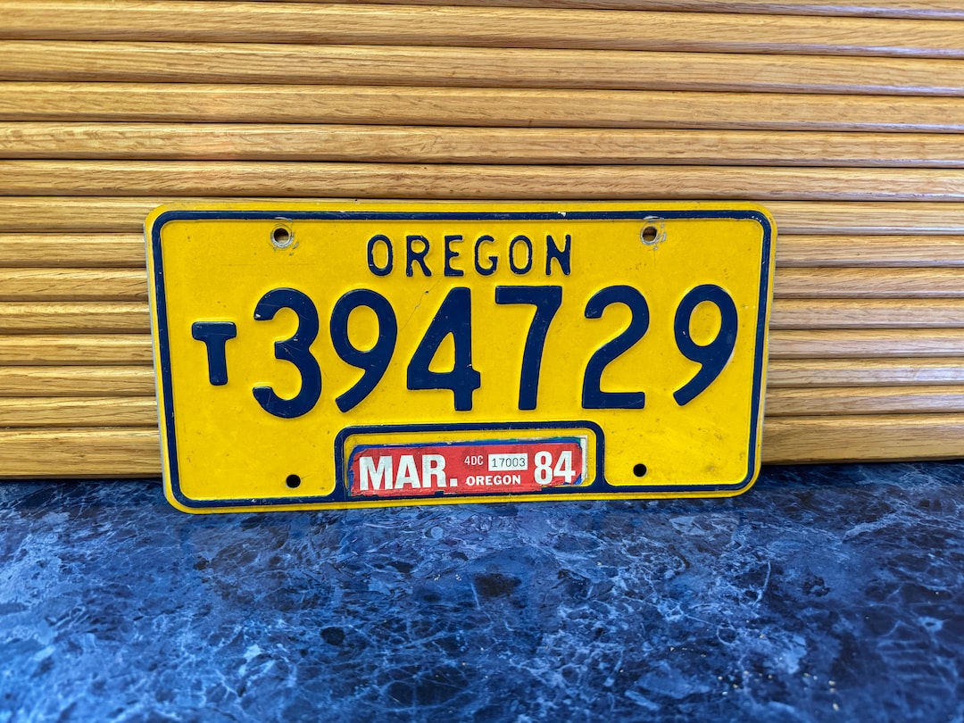 Vintage 1984 Oregon Truck License Plate - Etsy