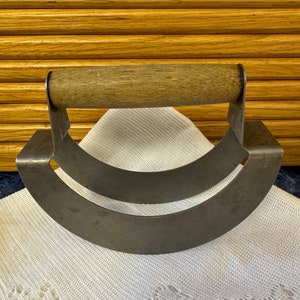 Vintage Wood Handled Double Blade Chopper/cutter - Etsy