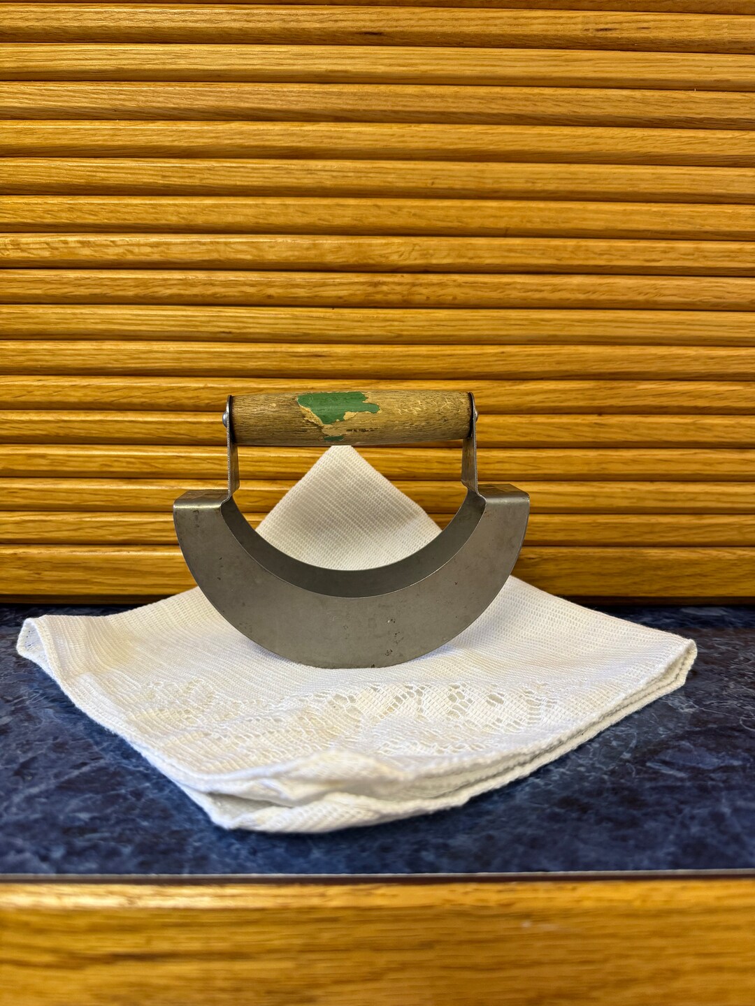 Vintage Wood Handled Double Blade Chopper/cutter - Etsy