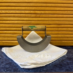 Vintage Wood Handled Double Blade Chopper/cutter - Etsy