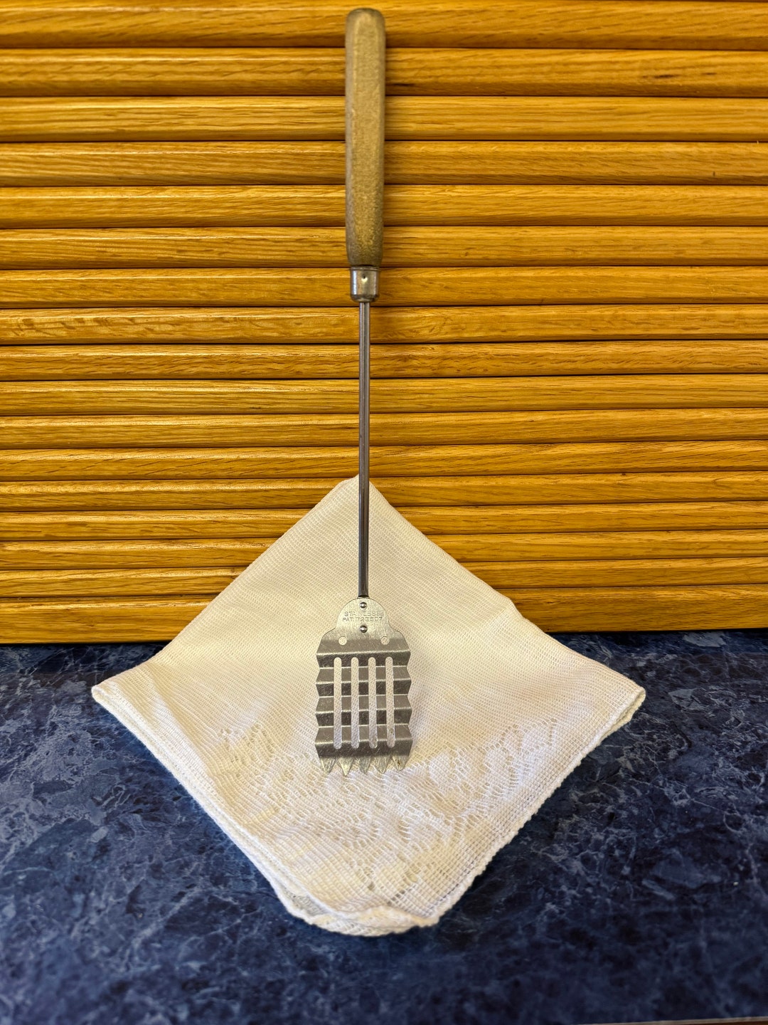 Vintage Stainless Slotted Spatula Fork - Etsy