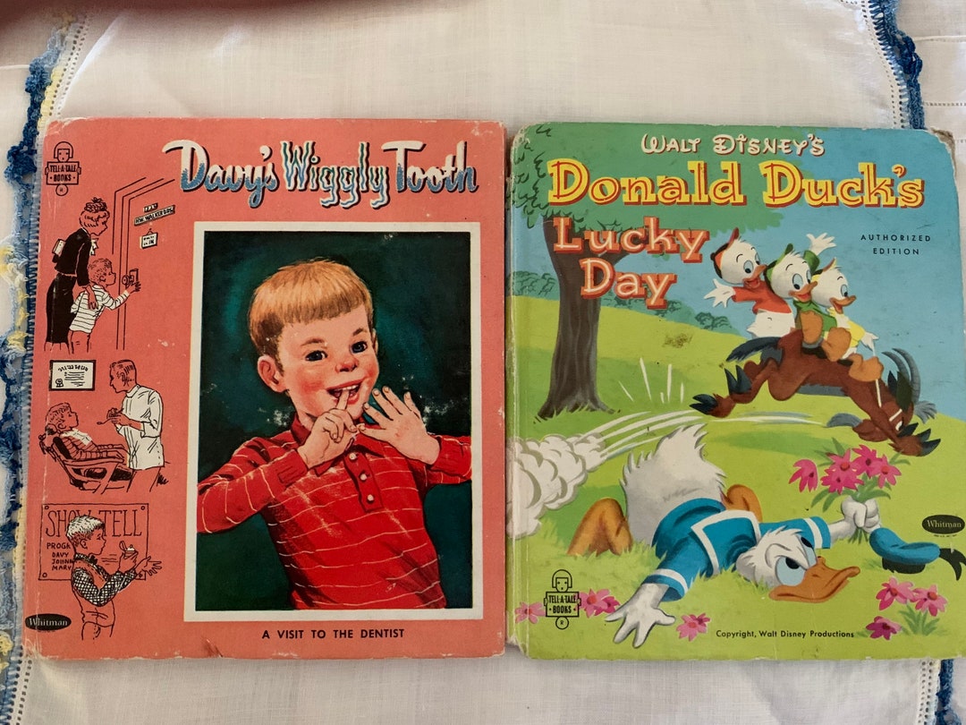 Vintage Tell-a-tale Books: Donald Duck & Davy's Wiggly Tooth - Etsy