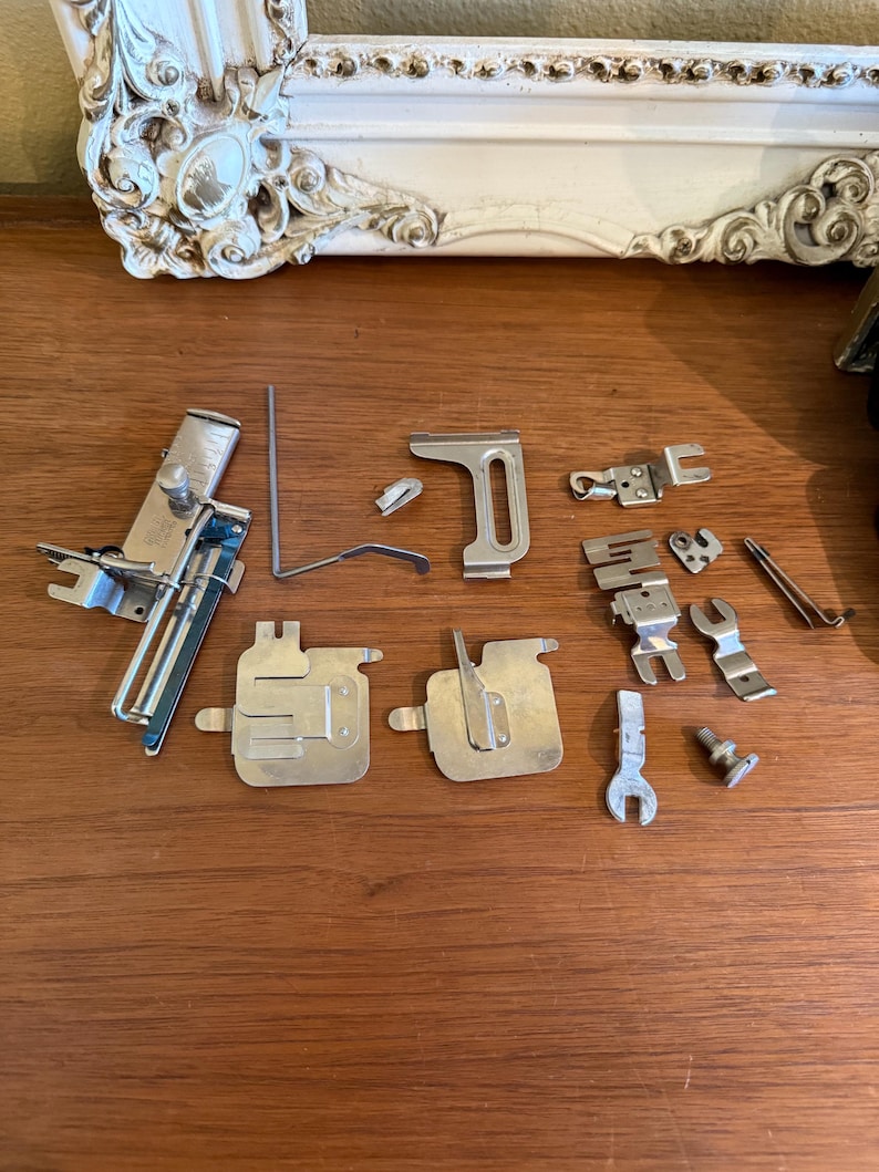 Vintage Rotary Sewing Machine Top Mount Attachments and Feet in Black ...