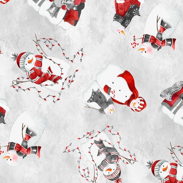 Snowman Fabric - Etsy