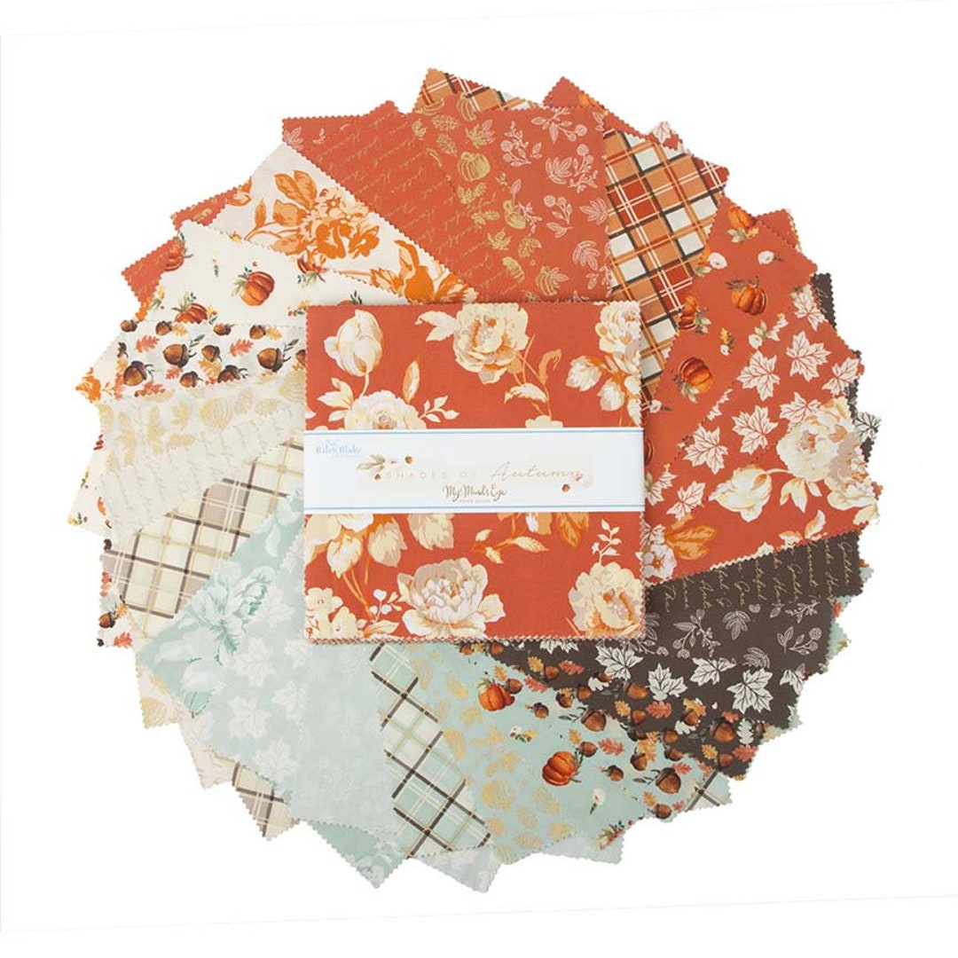 Leaf Quilt Fabric - Autumn Quilt Fabric - Quilting Pre-cuts: Shades of ...