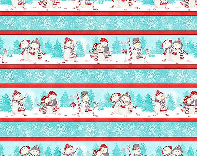 Snowman Fabric - Holiday Fabric - Cotton Quilting Fabric: Frosty Merry ...