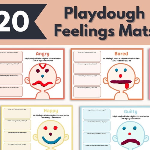Playdough Feelings Placemats for Social Emotional Learning - Etsy