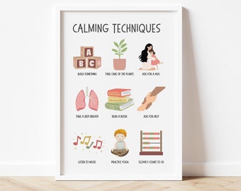 Grounding Technique Poster Therapy Office Decor School - Etsy