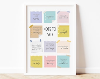 Self Care Check in Poster - Etsy