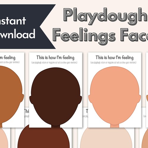 Social Emotional Feelings Playdough Placemats School - Etsy UK