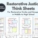 Behavior Analysis Think Sheets for Restorative Justice Circles - Etsy