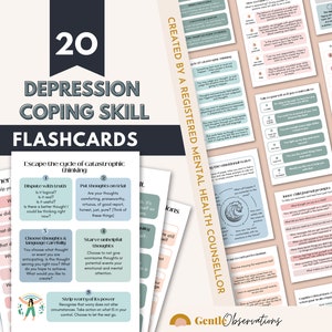 Depression Coping Skill Cards Inner Child Healing Cognitive - Etsy