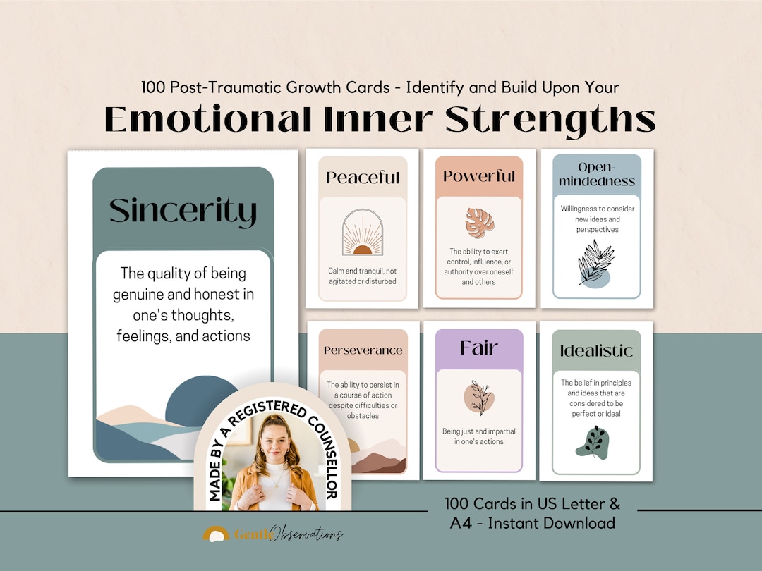 Emotional Inner-strength Based Flashcards for Post Traumatic Growth and ...