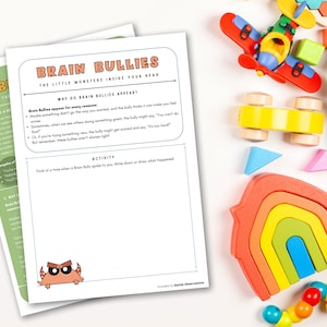 Brain Bullies CBT Worksheets for Kids, Automatic Negative Thoughts ...