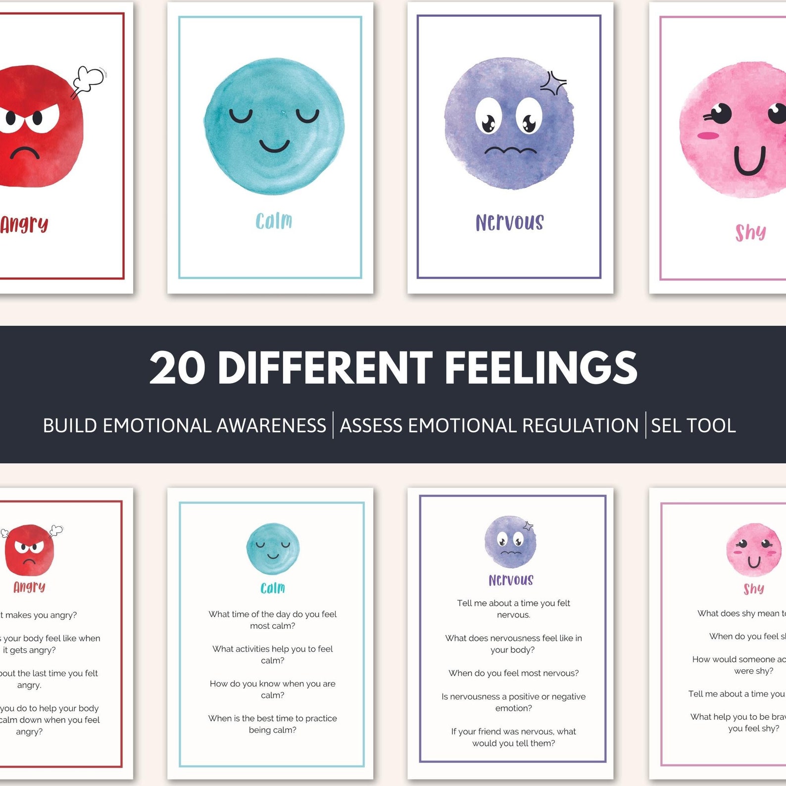 Emotional Regulation Feelings Cards for Calming Corners in Classrooms ...