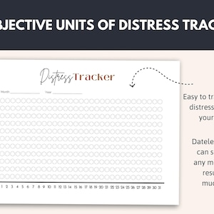 DBT SUDS Scale Worksheet, Distress Tracker (digital Download) - Etsy