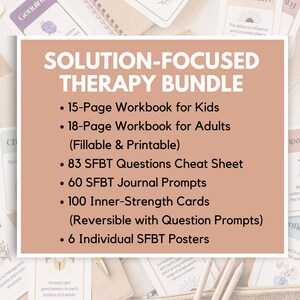 Solution Focused Therapy Bundle, Solution Focused Worksheets Kids and ...