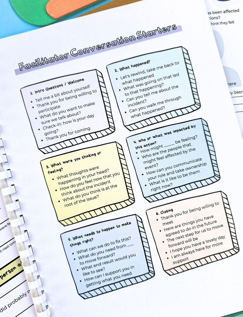 Positive Communication and Restorative Justice Worksheets for School ...
