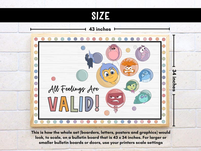 Inside Out 2 Bulletin Board Kit for School Counselors, Classroom Bulletin Board Decor, Social ...